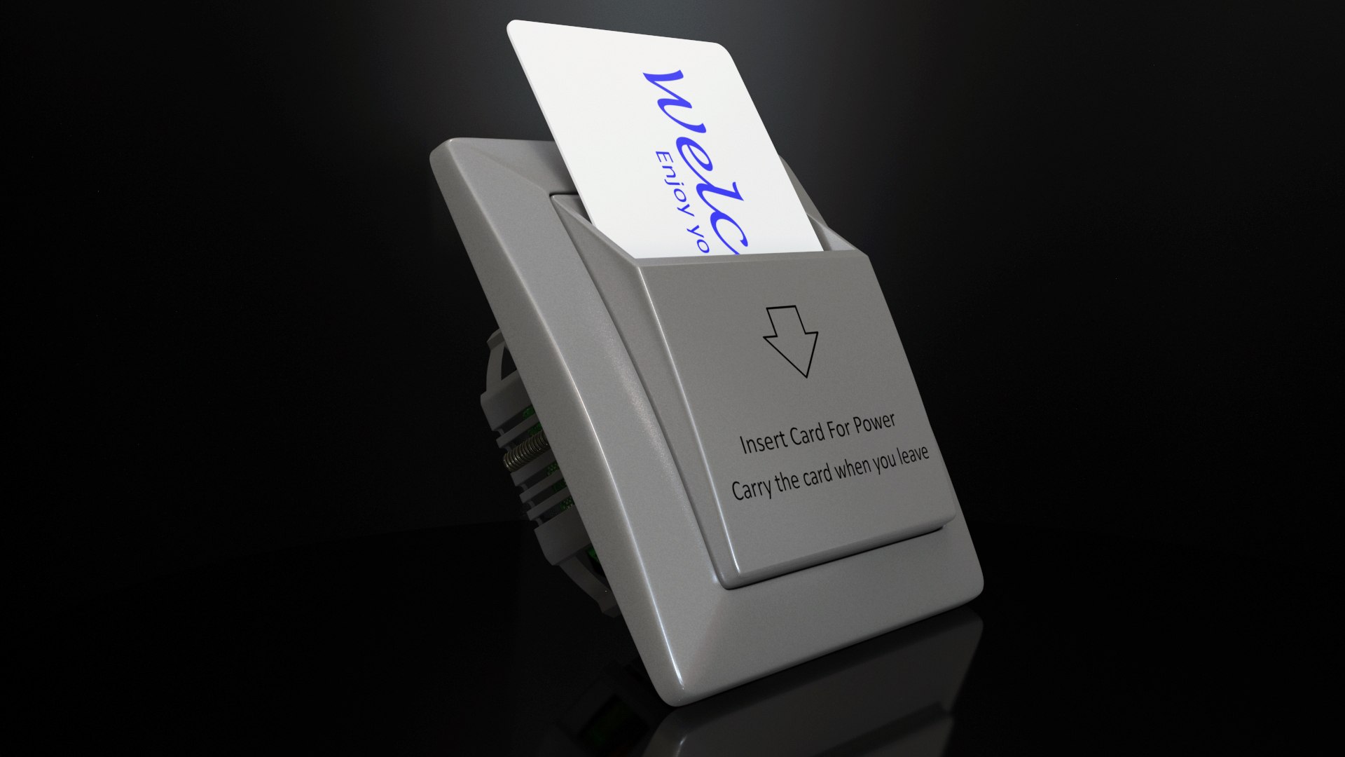 3D Hotel Room Switch Grey With Card Model - TurboSquid 1902504