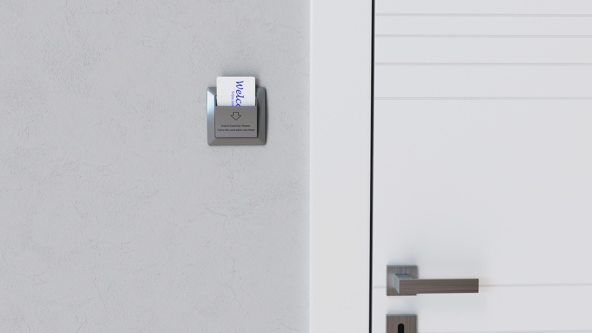 3D Hotel Room Switch Grey With Card Model - TurboSquid 1902504