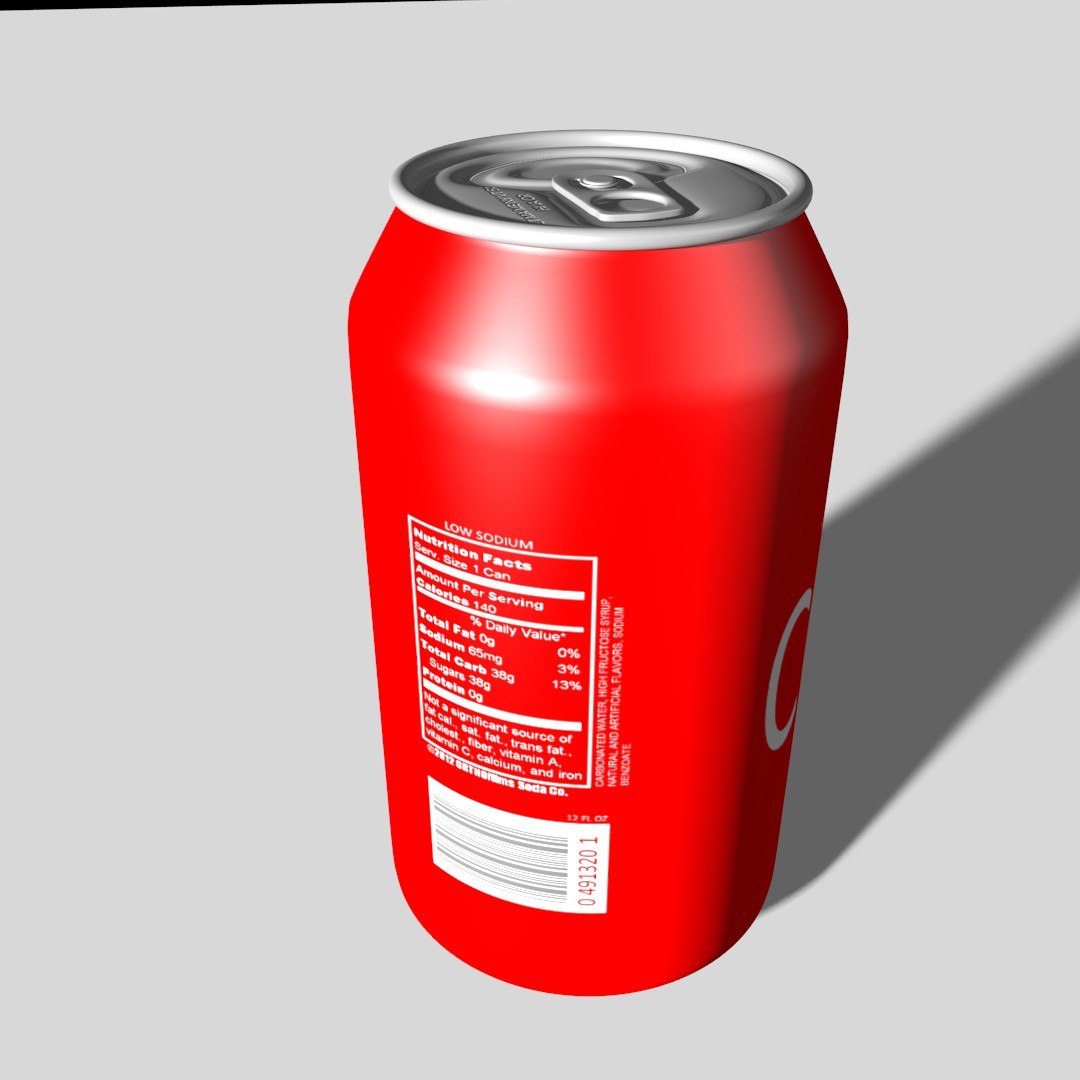 Free Obj Model Aluminum Cola