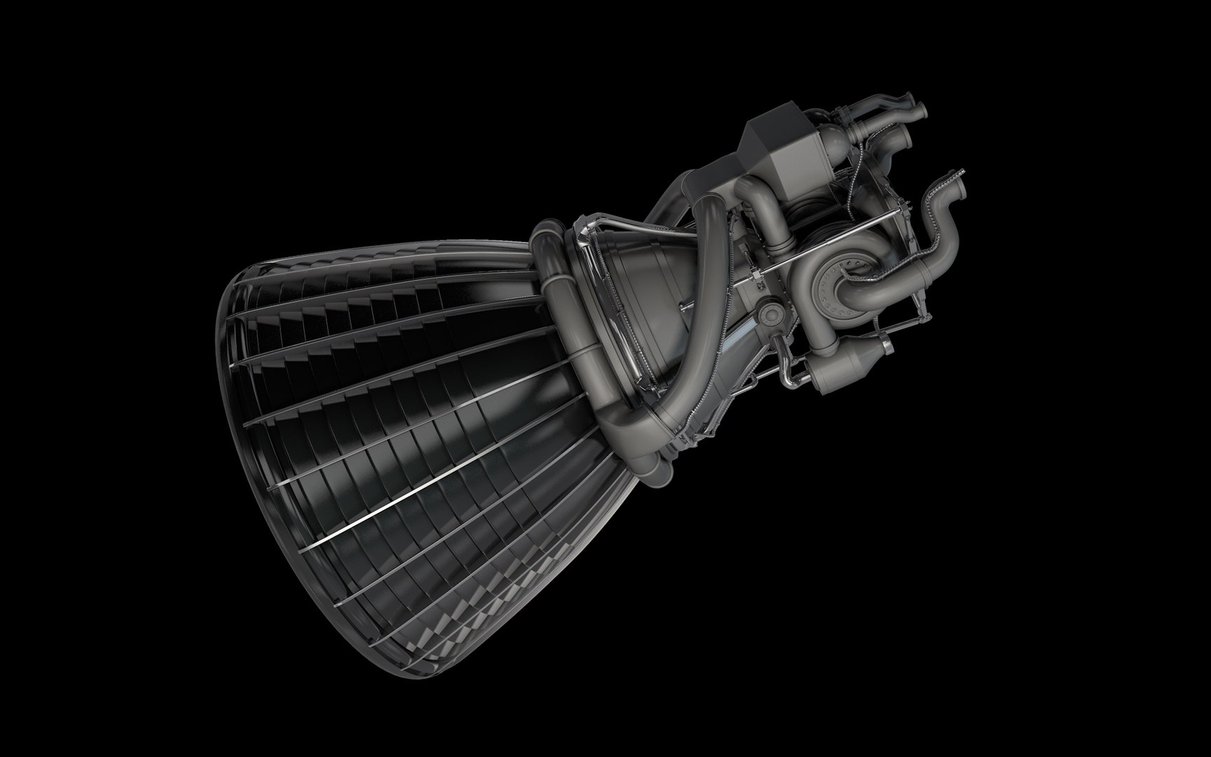 3d rocket engine motors model