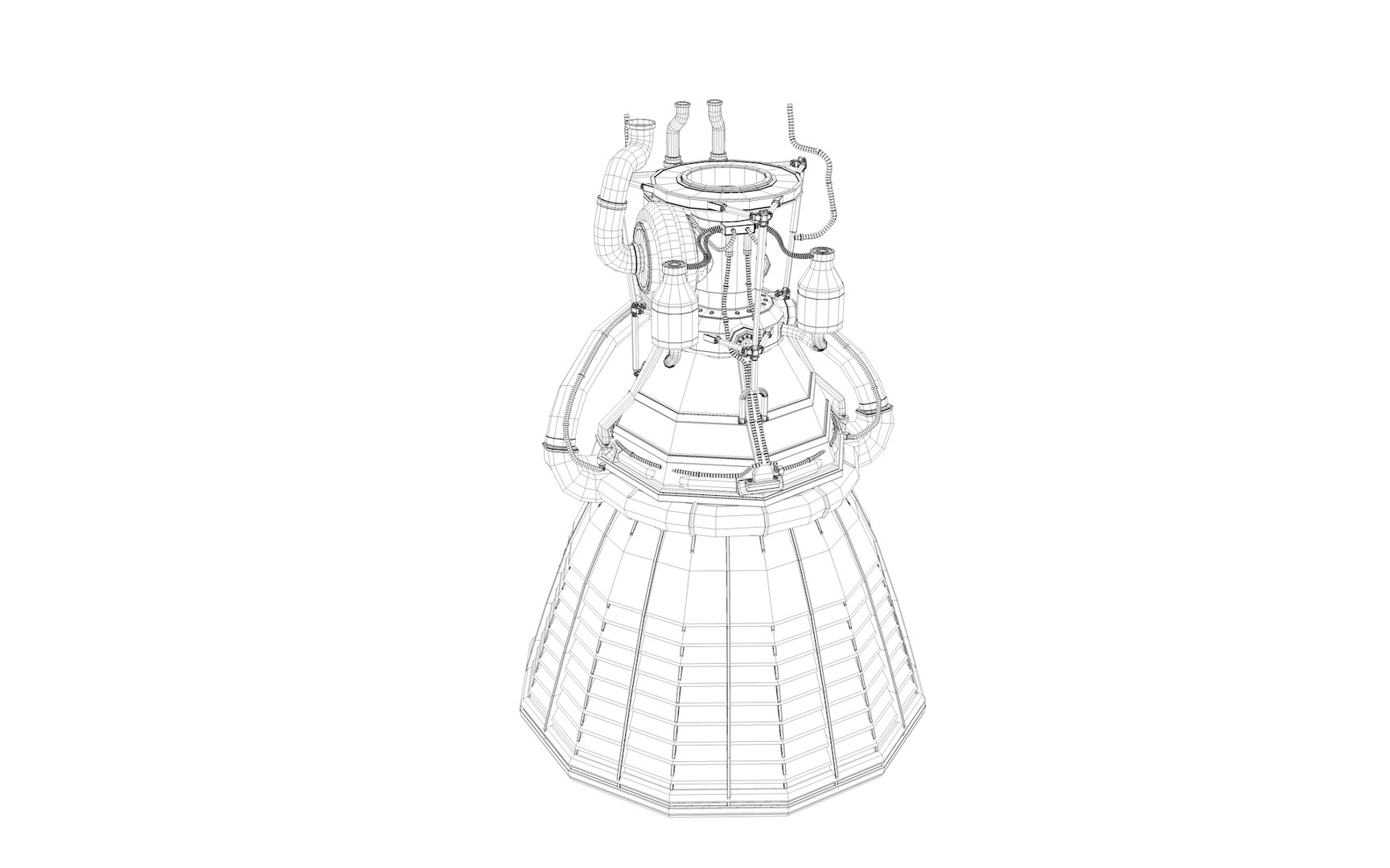 3d rocket engine motors model