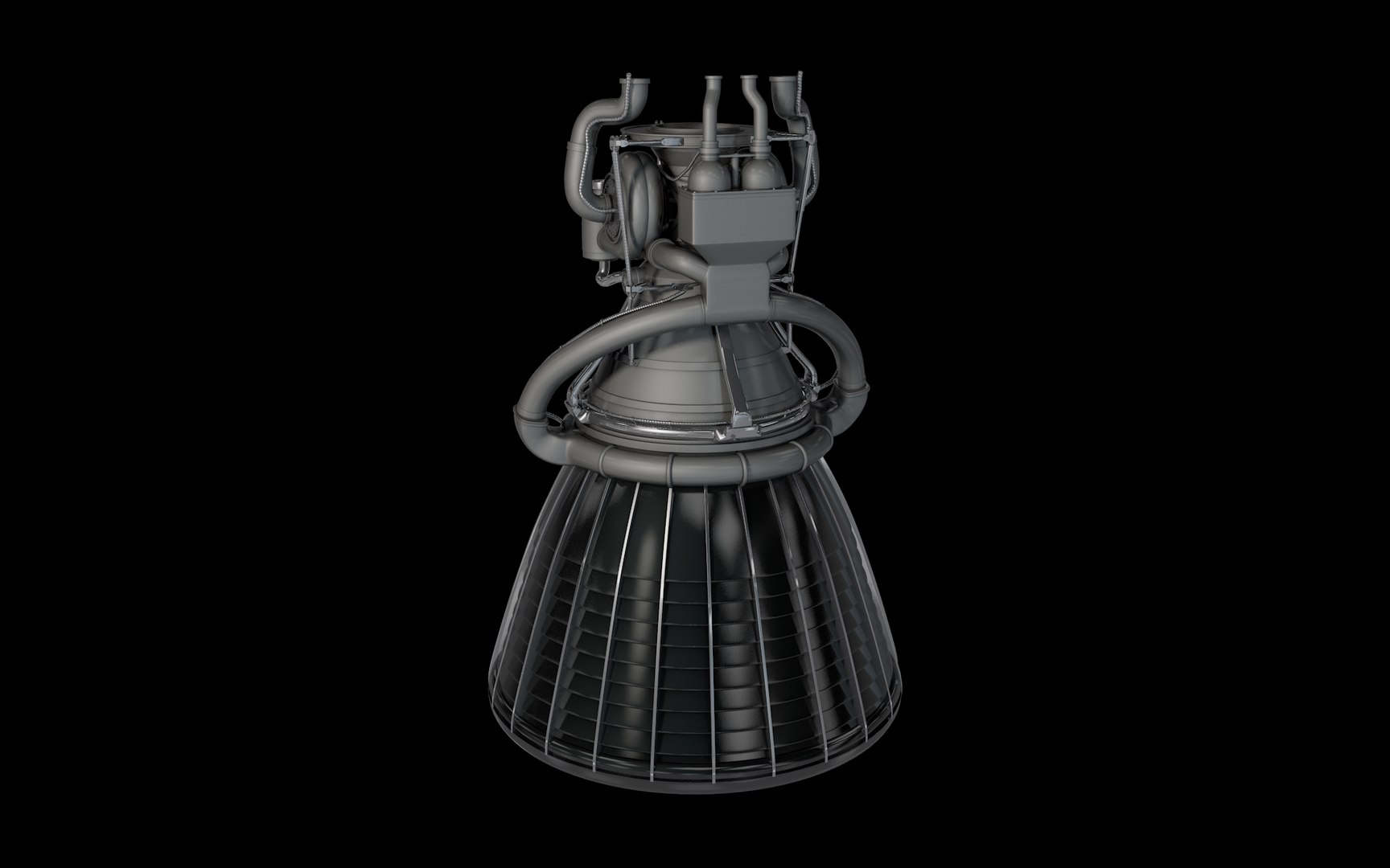 3d rocket engine motors model