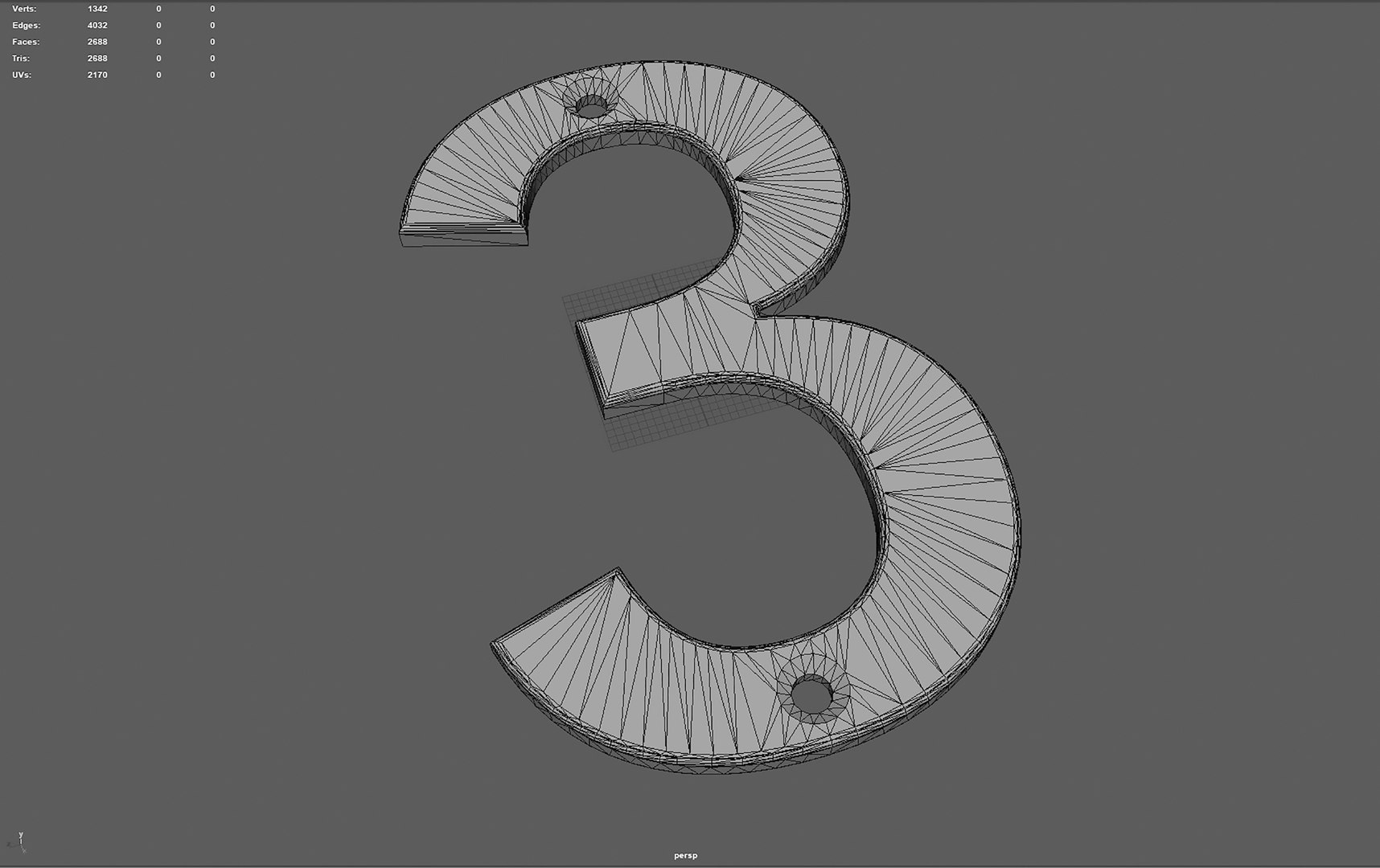 3D Model Number 3 - TurboSquid 2210946