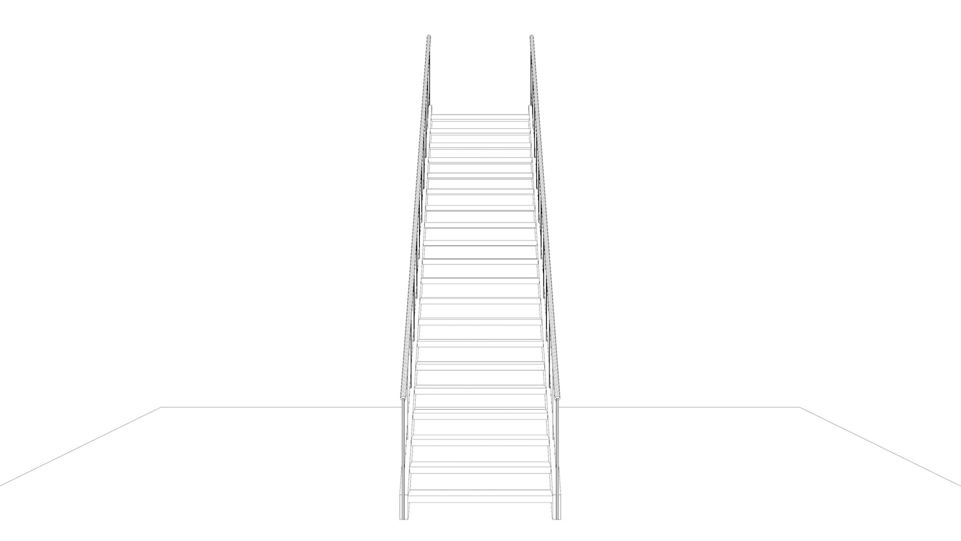 3D Model Simple Stair 25O04 - TurboSquid 2365465