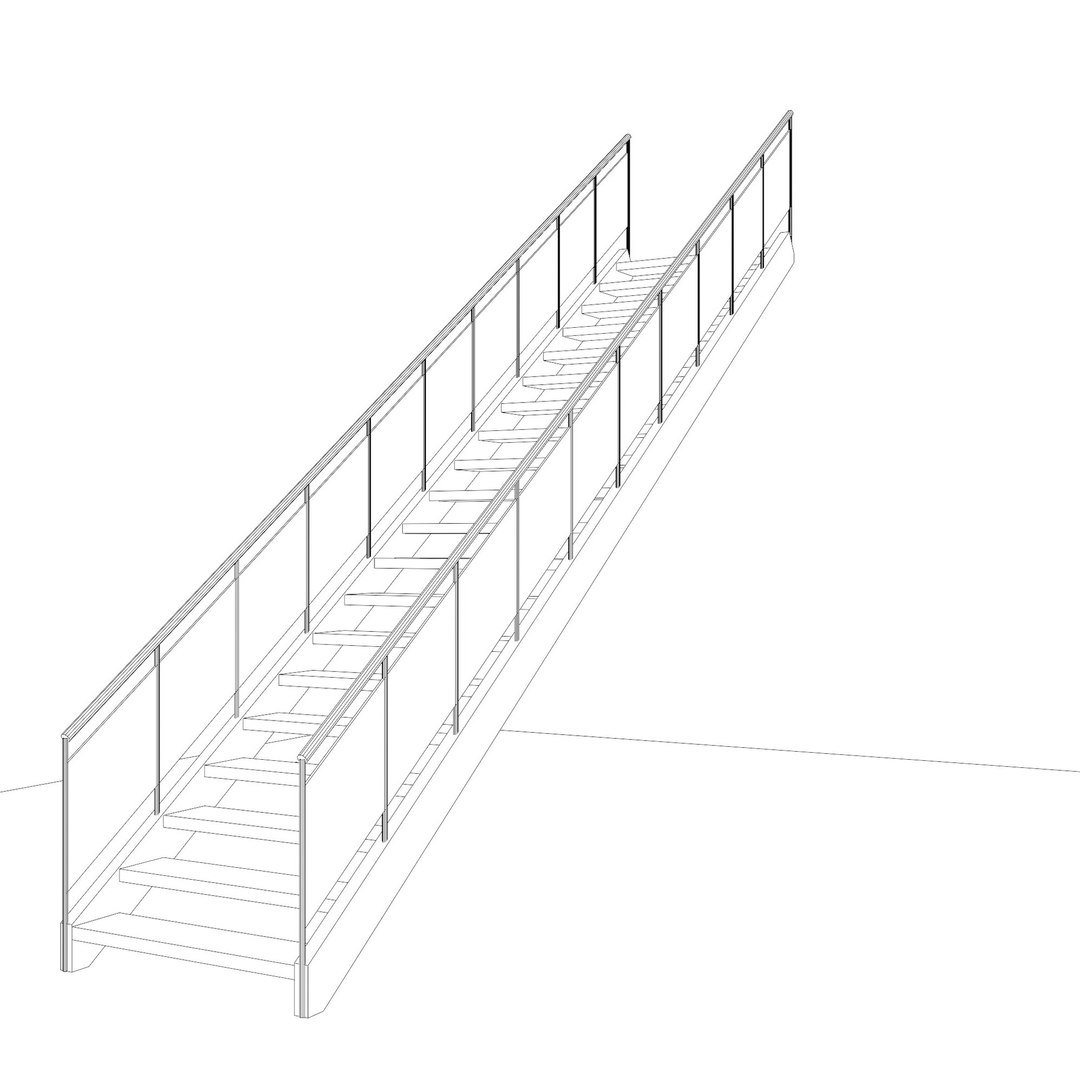 3D Model Simple Stair 25O04 - TurboSquid 2365465