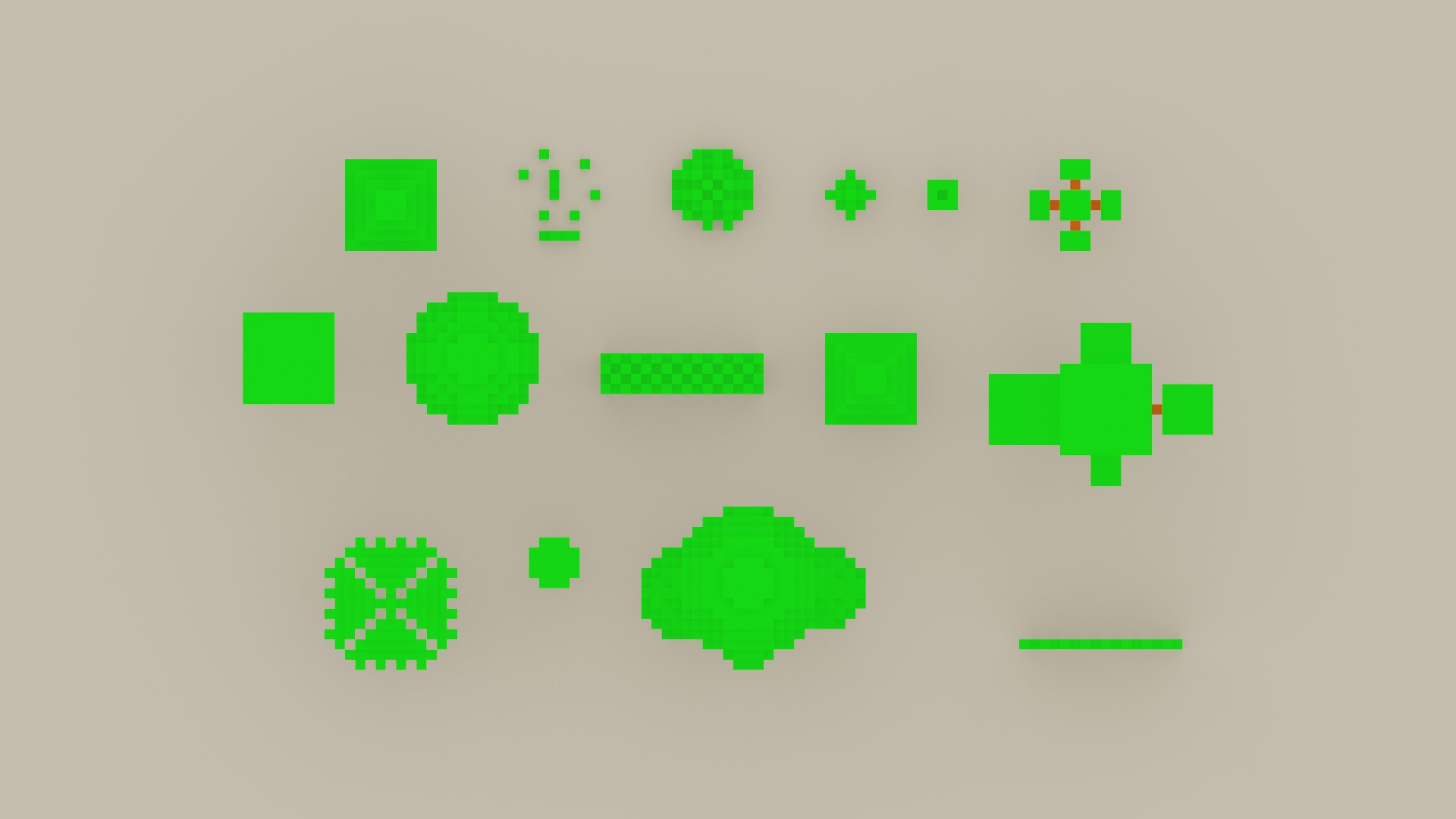 Isometric 3d Tree Set 3D Model - TurboSquid 2191853