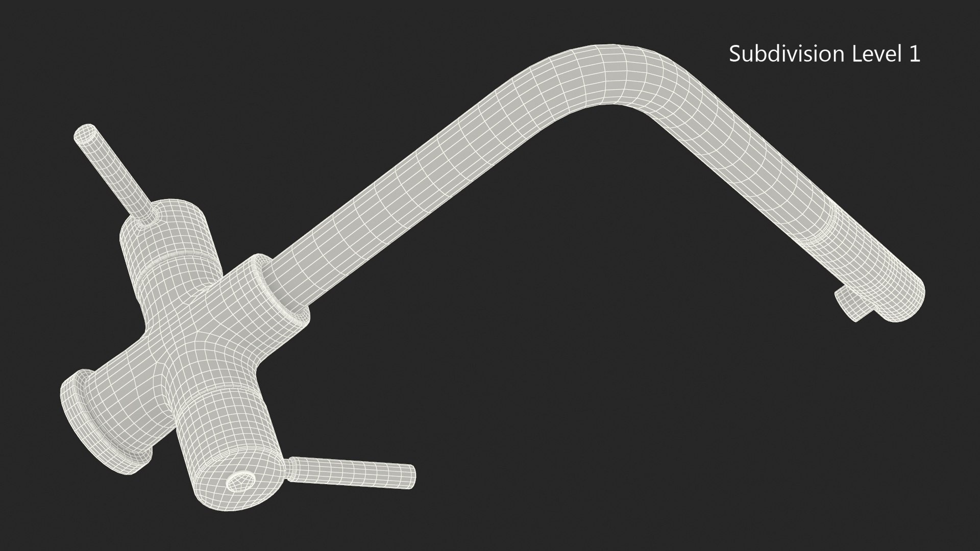 Angular Dual Lever Sink Mixer Tap Brass model - TurboSquid 1724253
