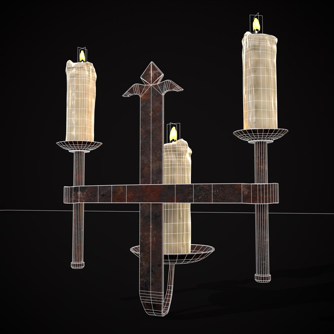 3D Model Rusting Triple Wall Candle Holder - TurboSquid 2103870