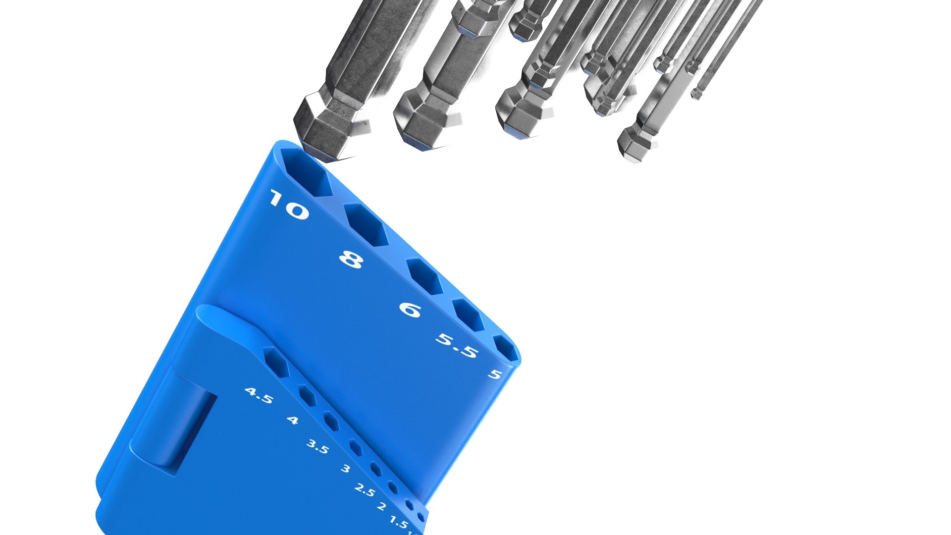 Detailed Allen Wrenches Holder 3D Model - TurboSquid 2148941