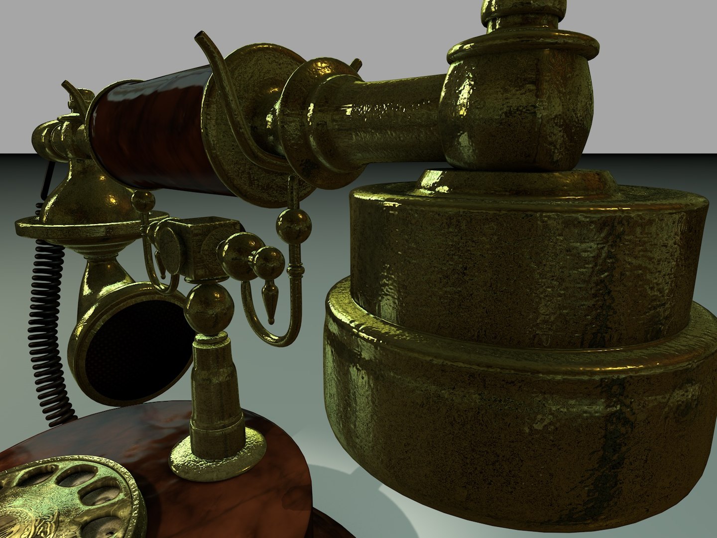 3d Old Telephone Model