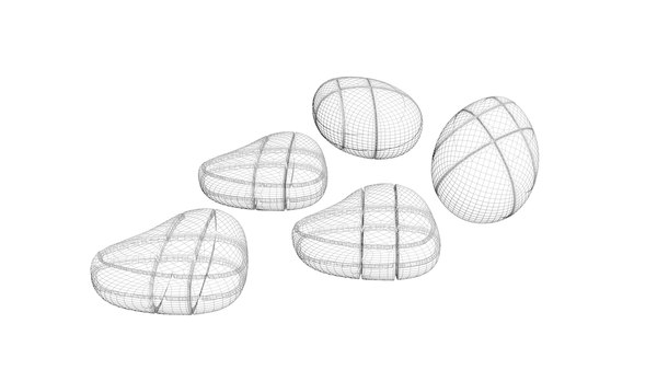 3D Heart Cubes and Morph Eggs Set - TurboSquid 1725553