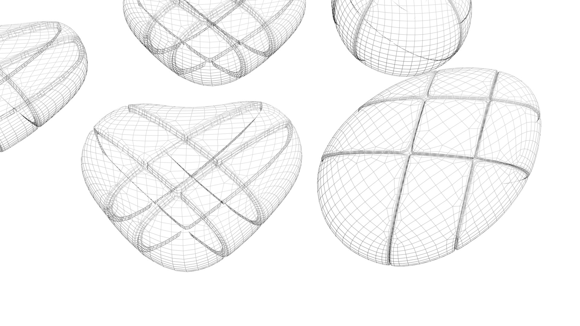 3D Heart Cubes And Morph Eggs Set - TurboSquid 1725553