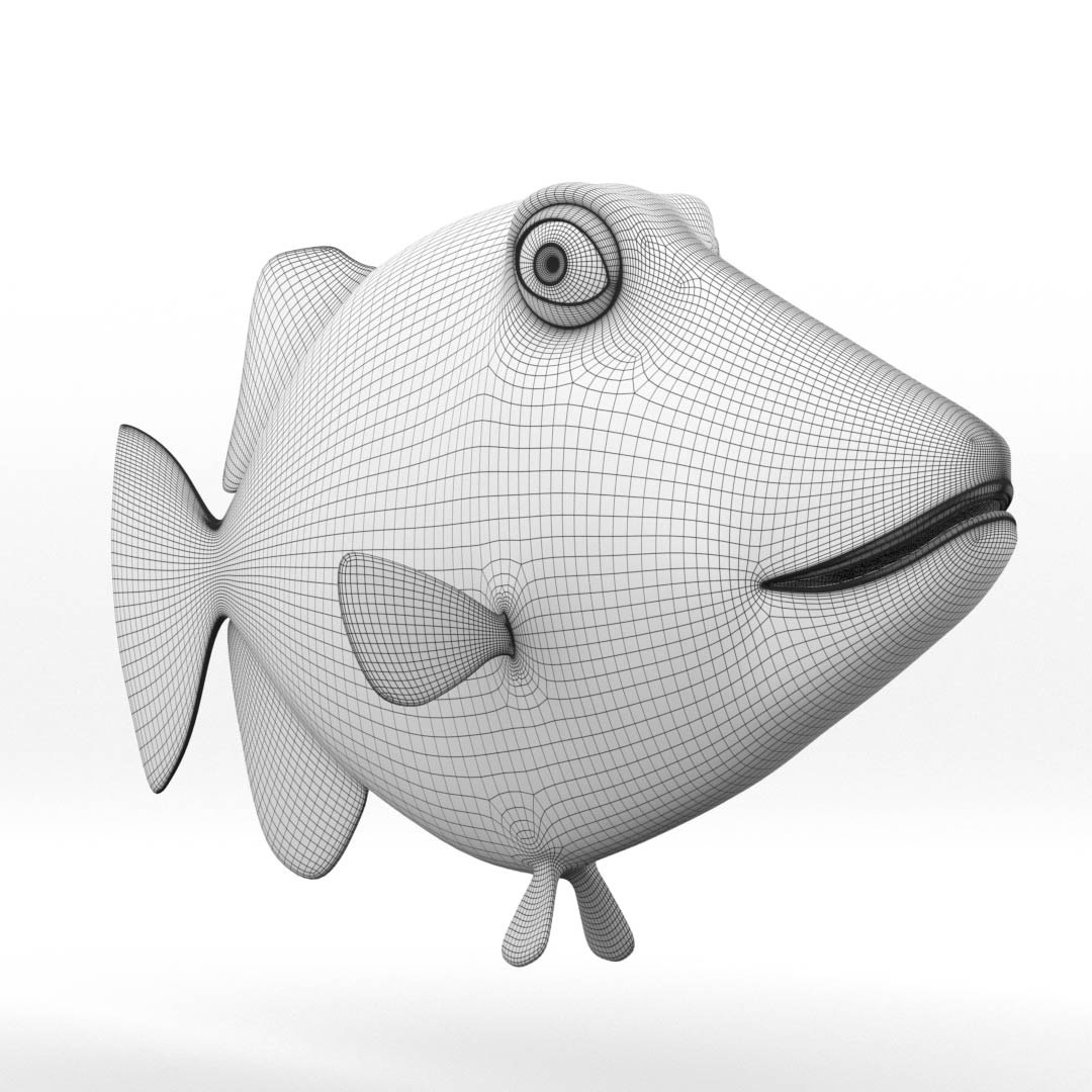 3D Cartoon Fish Model - TurboSquid 1594115