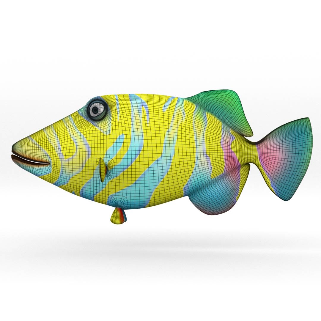 3D Cartoon Fish Model - TurboSquid 1594115