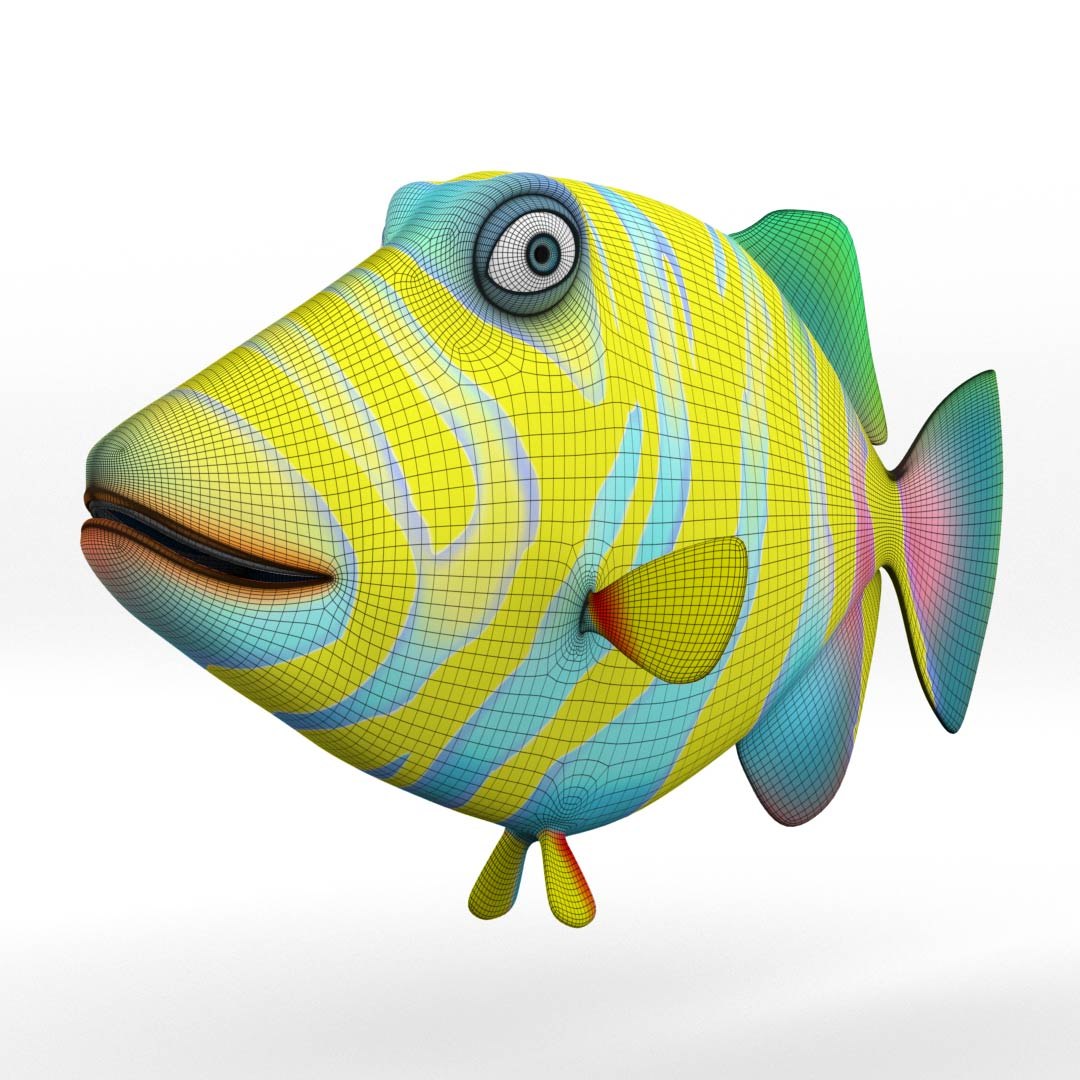 3D Cartoon Fish Model - TurboSquid 1594115