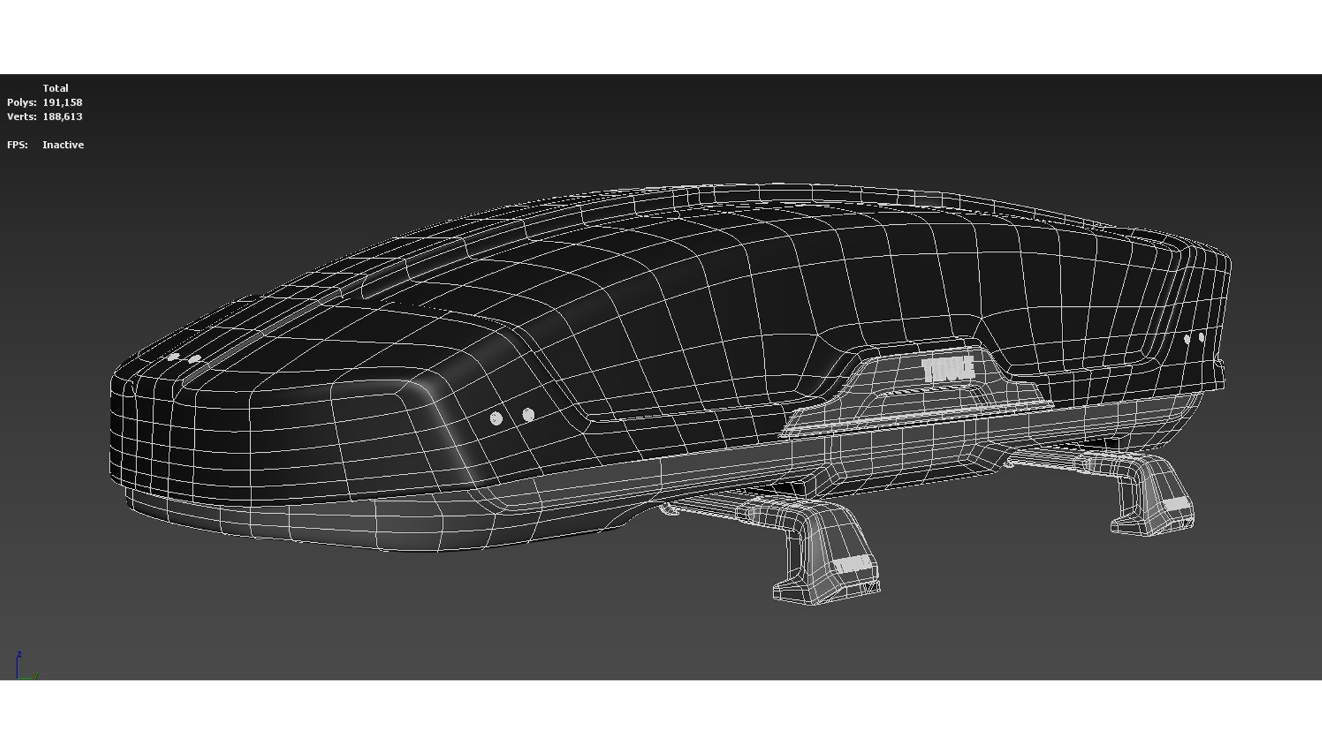 Thule Motion XT L Roof Box With Rack 3D - TurboSquid 1881558
