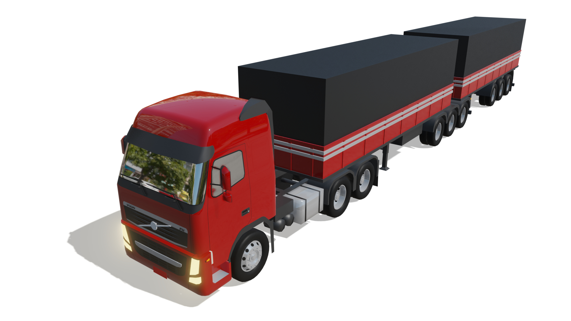 Volvo FH 460 bitrem low poly 3D - TurboSquid 1725697