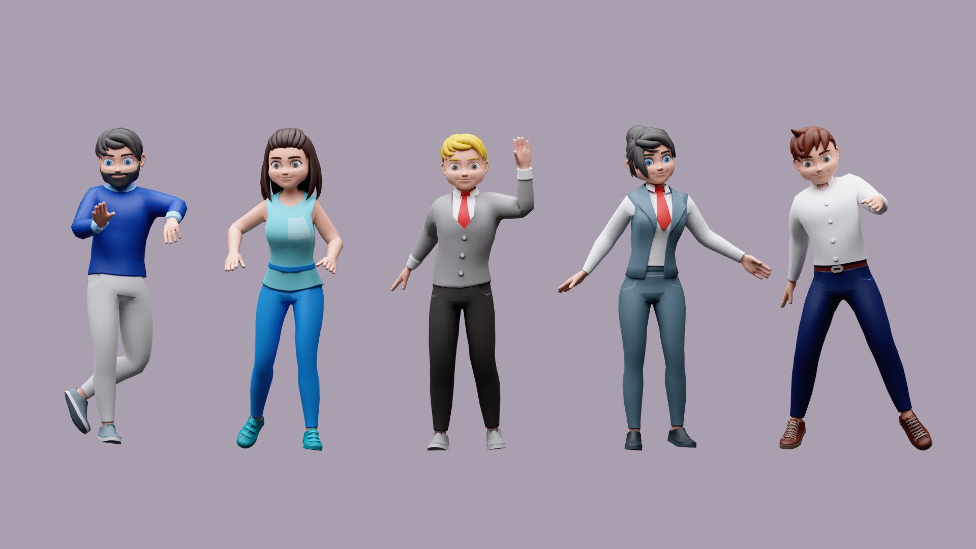 3D Cartoon Characters 3 01 - TurboSquid 2091568