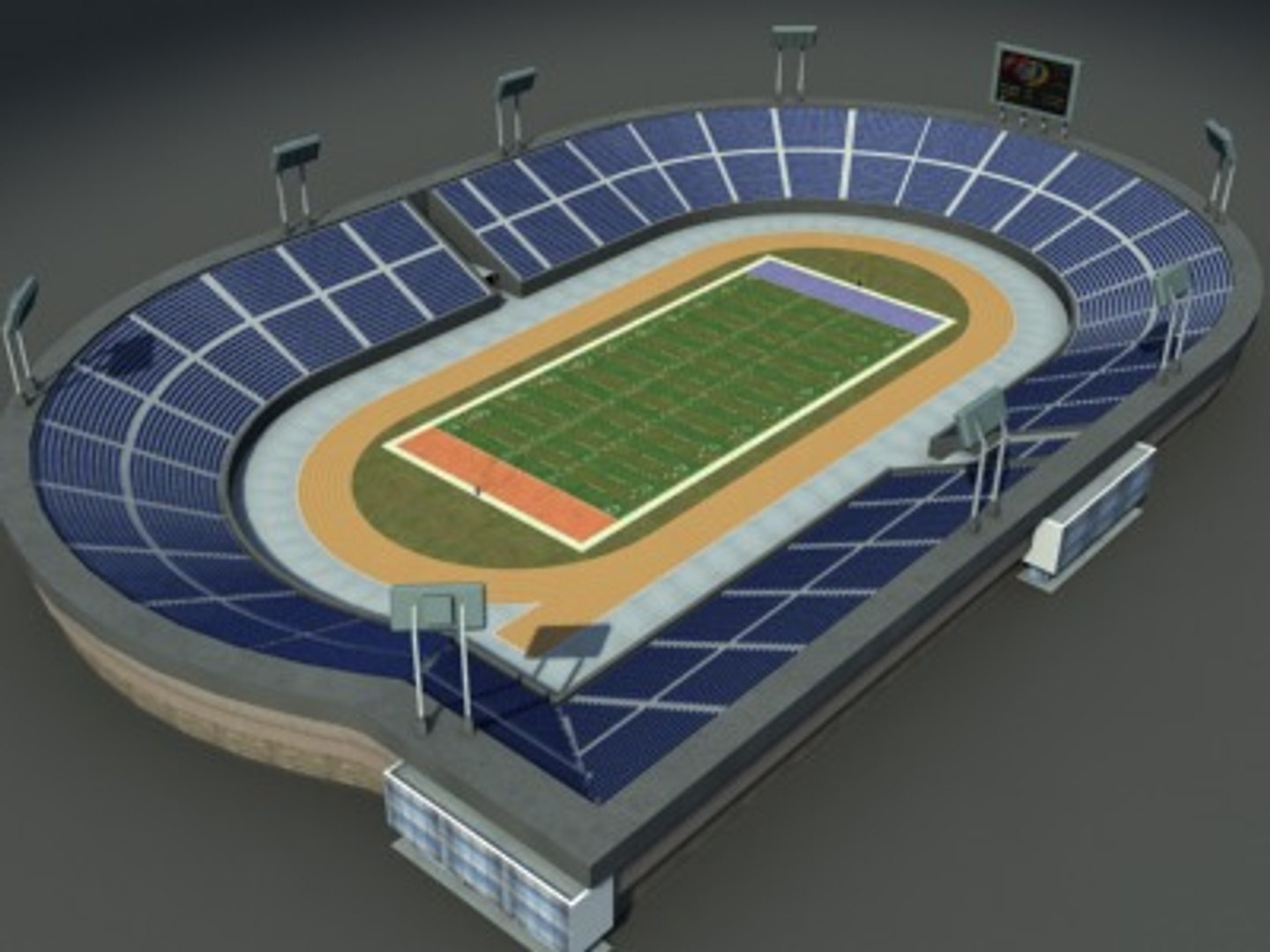 3d Us-football Field