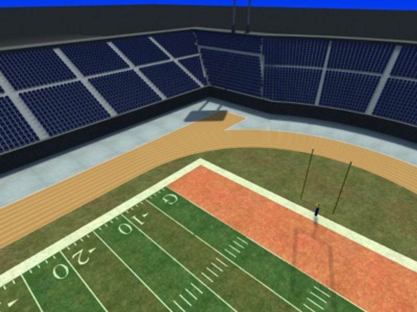 3d Us-football Field