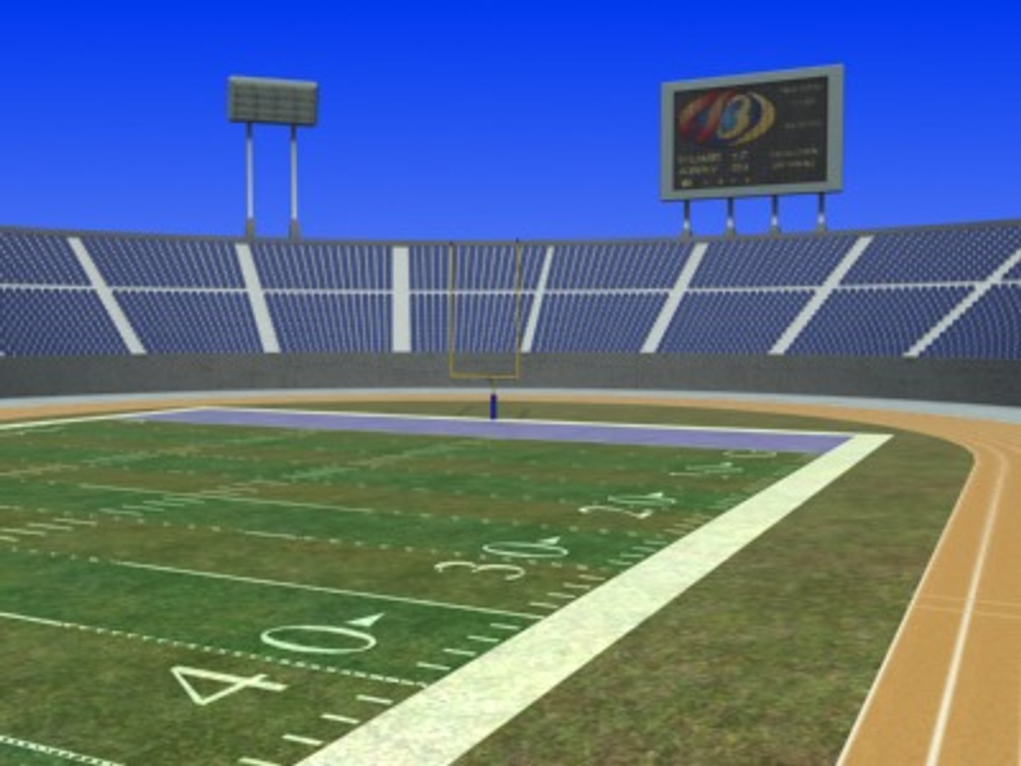 3d Us-football Field