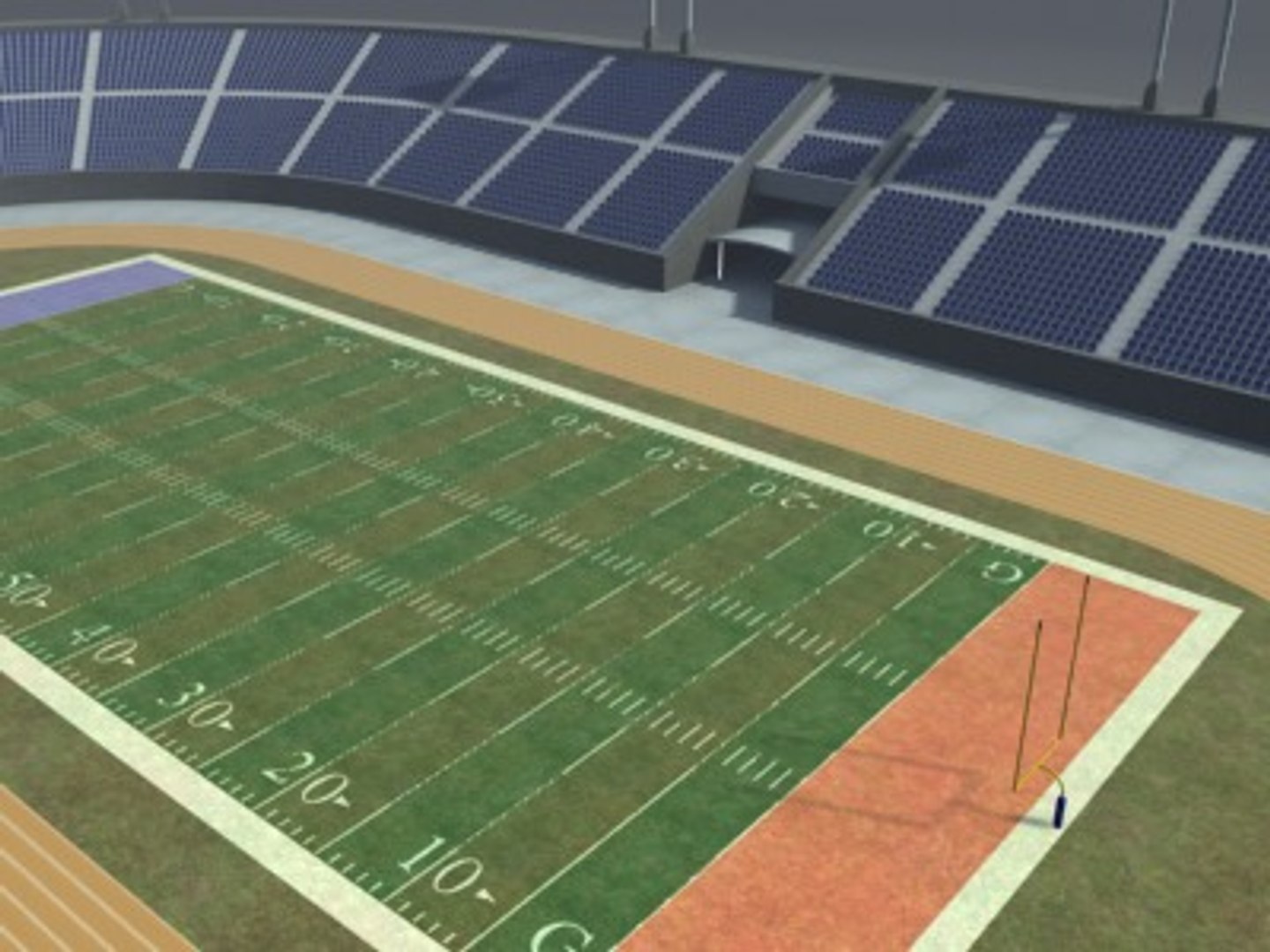3d Us-football Field