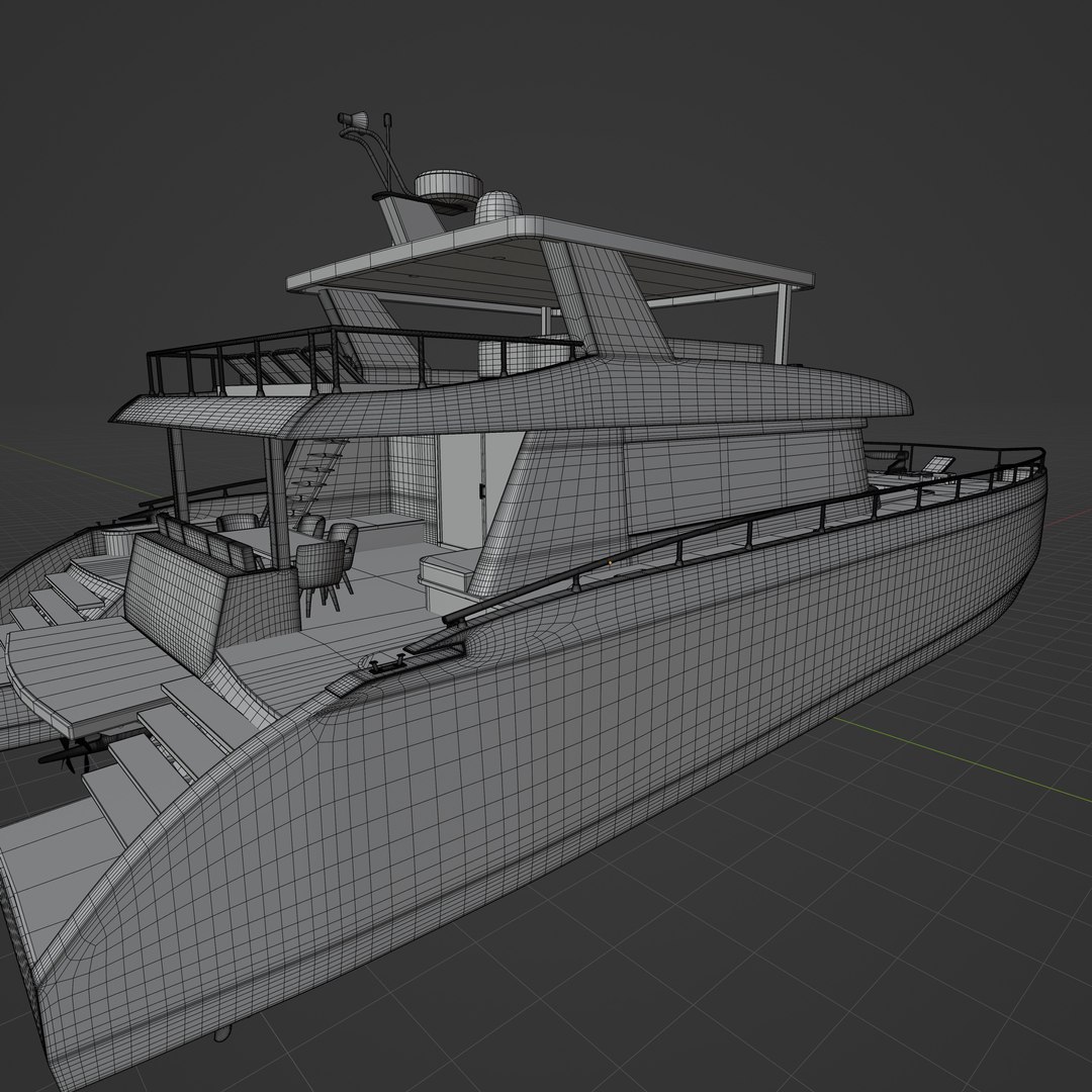 VisionF 80 Black Solar Powered Catamaran 3D Model - TurboSquid 2138237