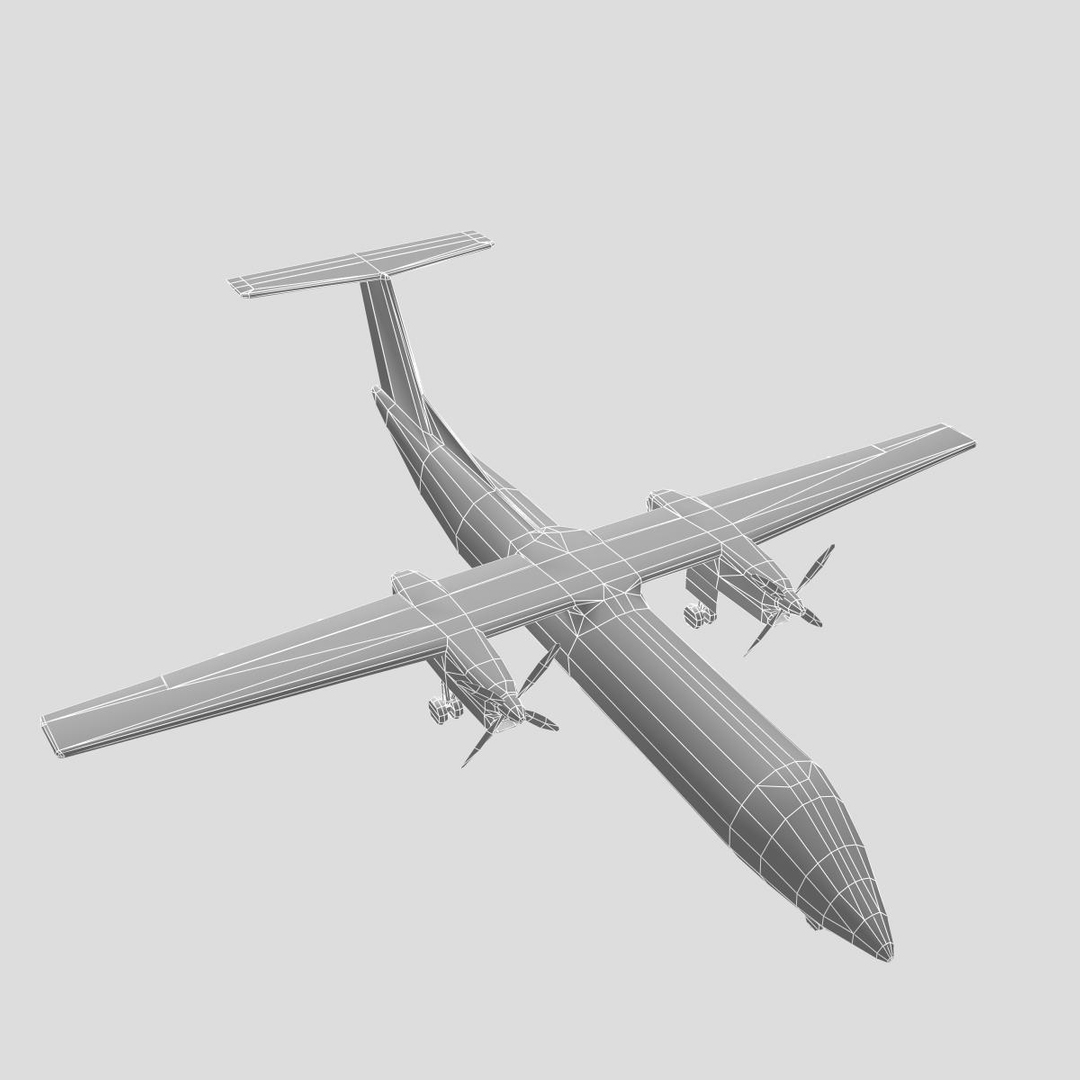 3d Bombardier Dash 8 Basic