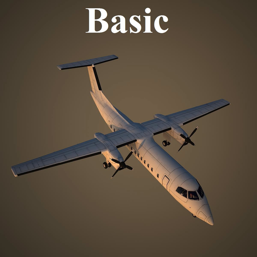 3d Bombardier Dash 8 Basic