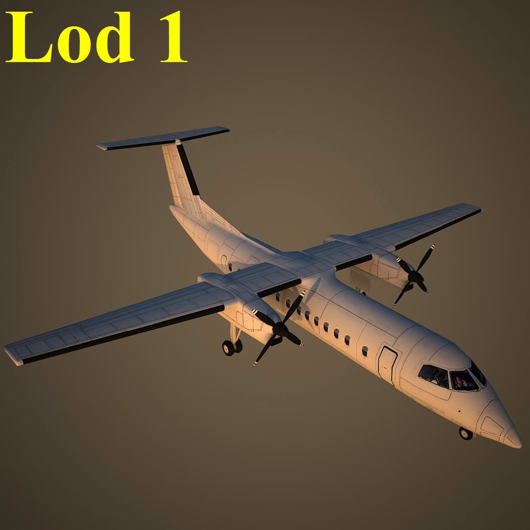 3d Bombardier Dash 8 Basic