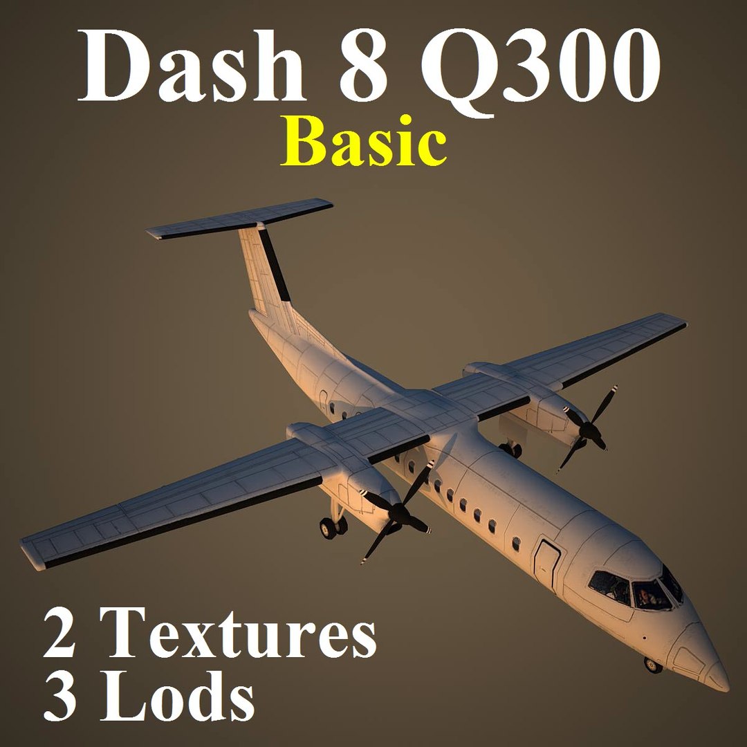 3d Bombardier Dash 8 Basic