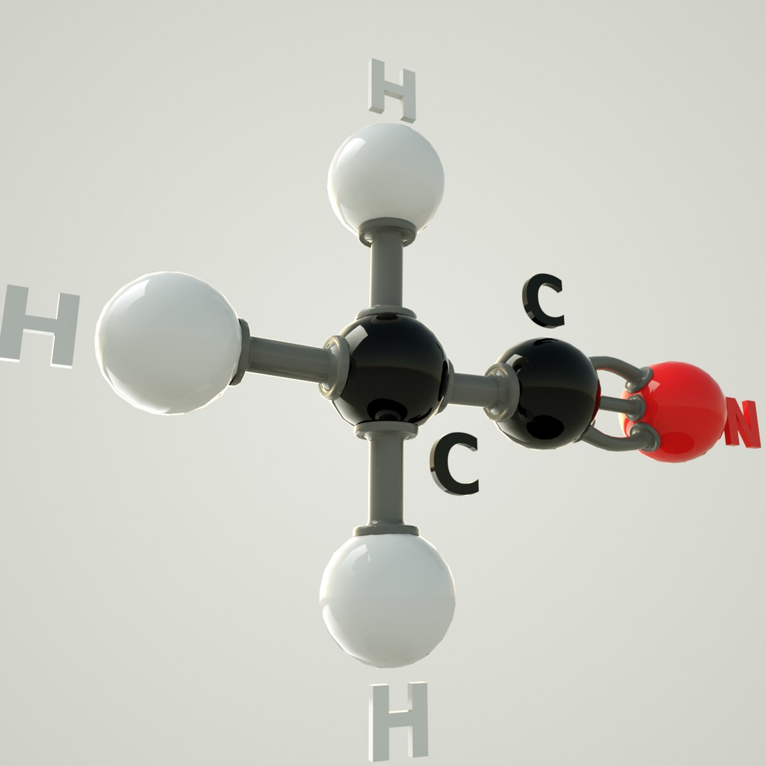 Acetonitrile molecular 3D - TurboSquid 1380766