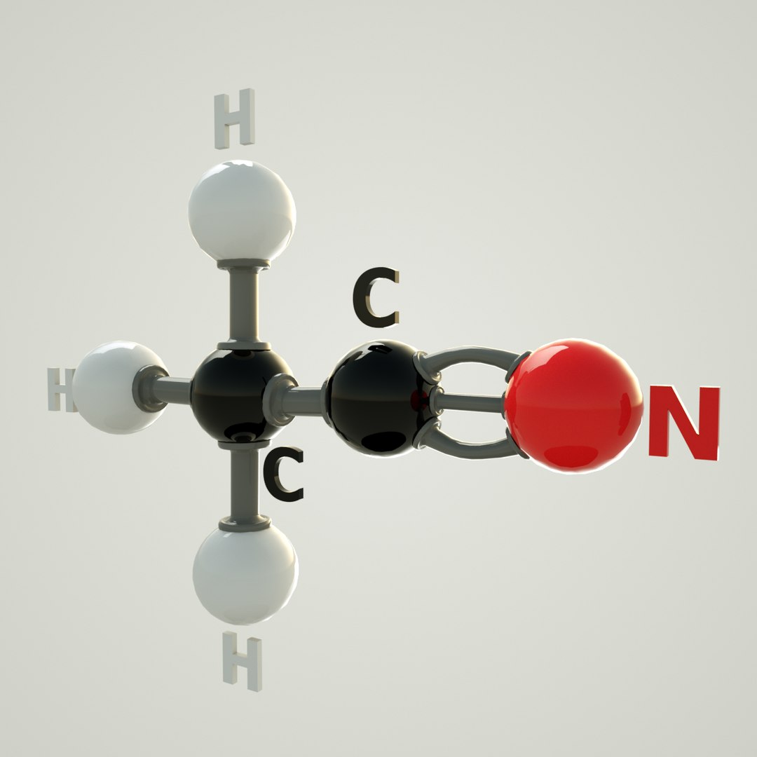 Acetonitrile molecular 3D - TurboSquid 1380766