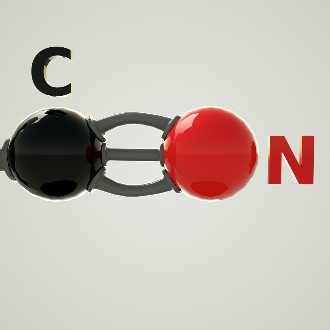 Acetonitrile molecular 3D - TurboSquid 1380766