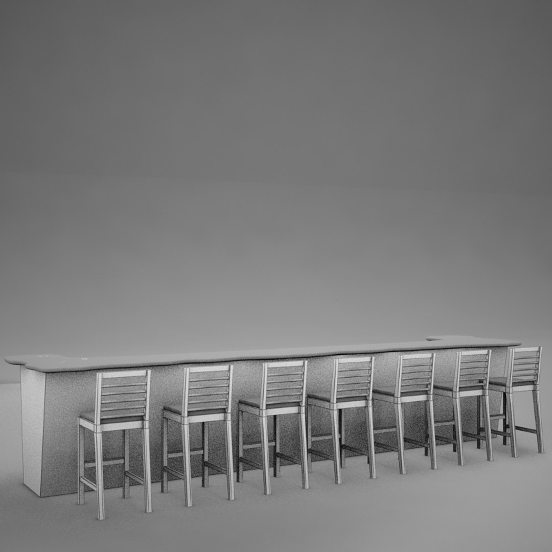 Bar Counter 3d Max