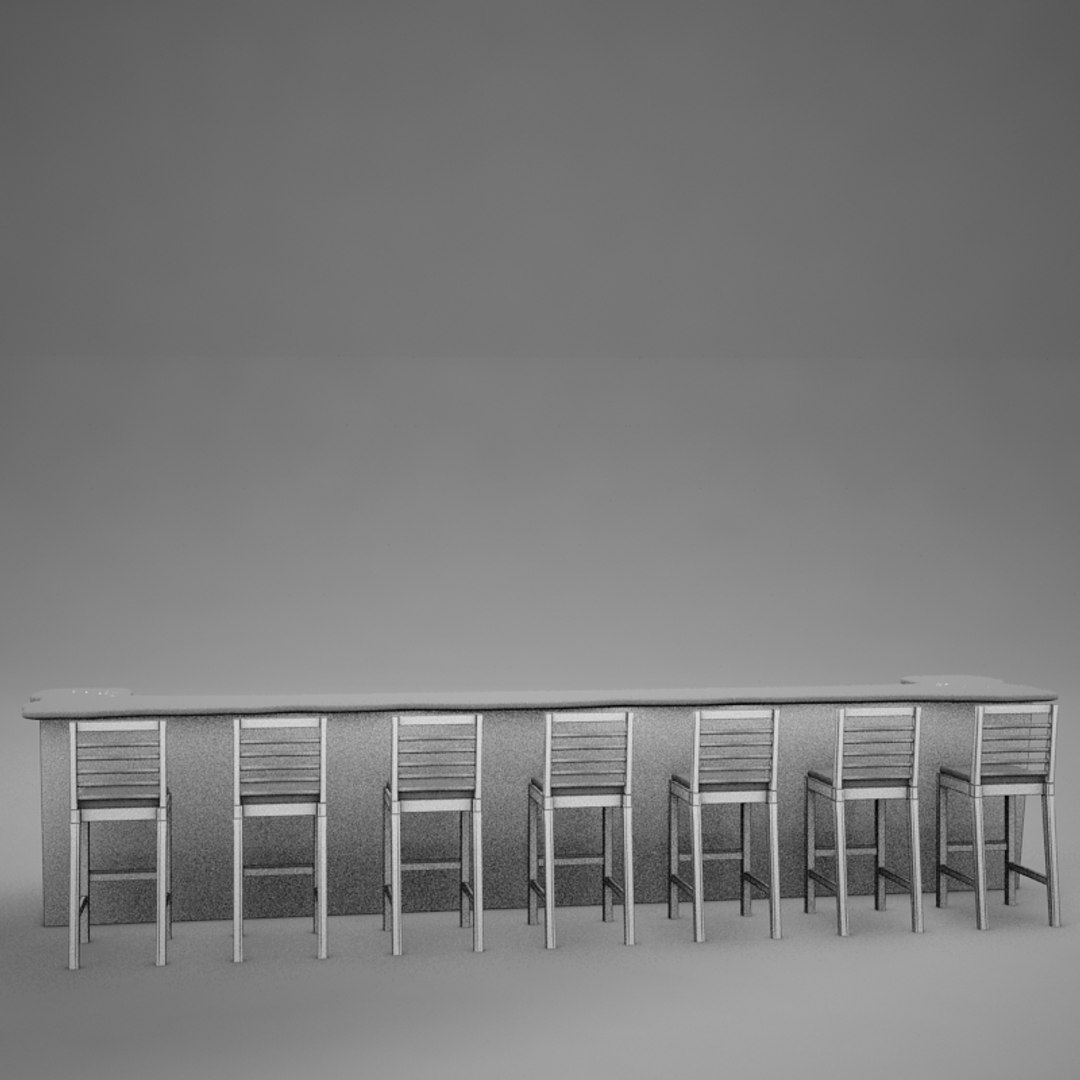 Bar Counter 3d Max