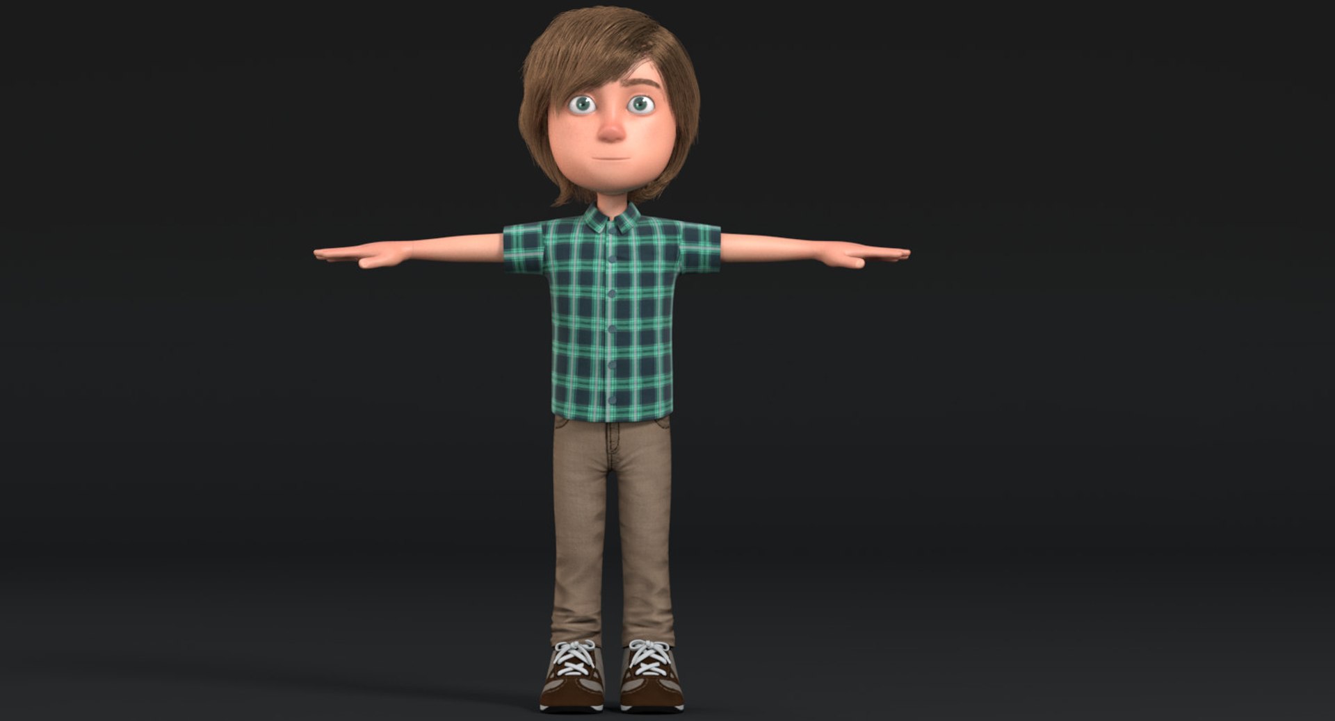 X Cartoon Boy Rigged