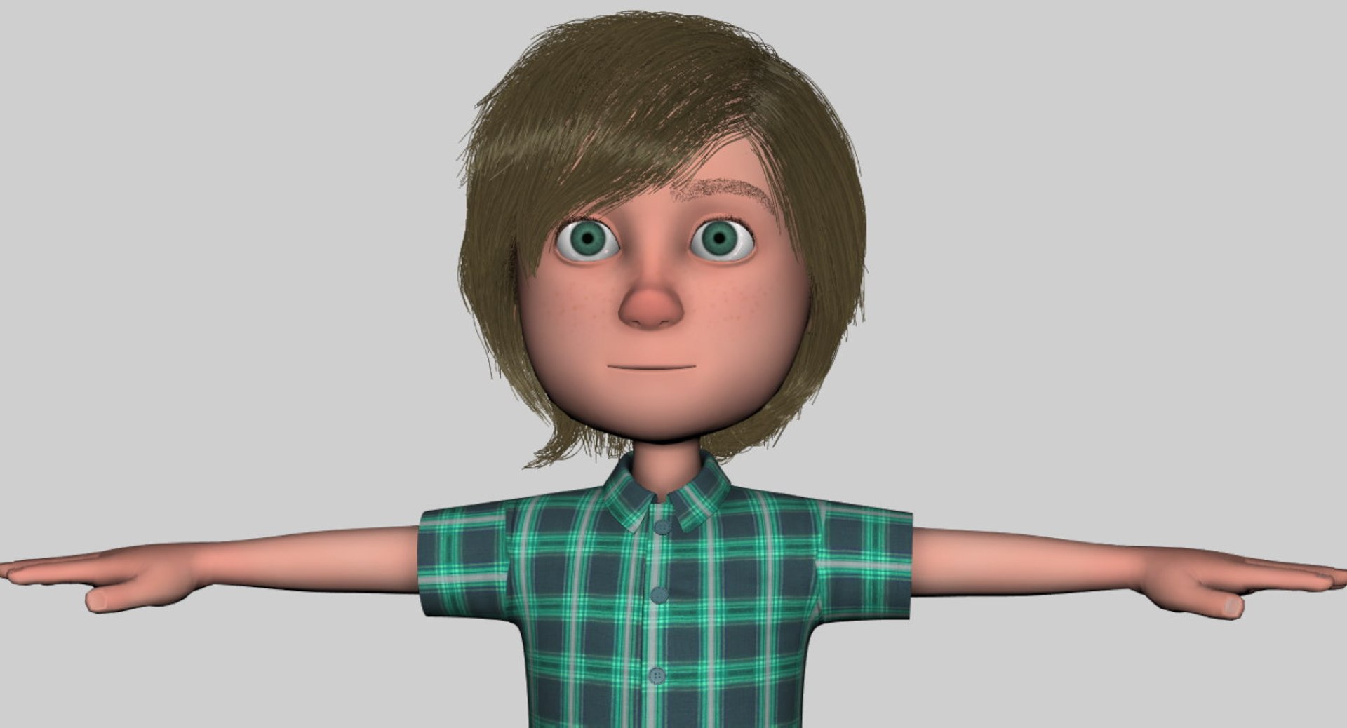 x cartoon boy rigged