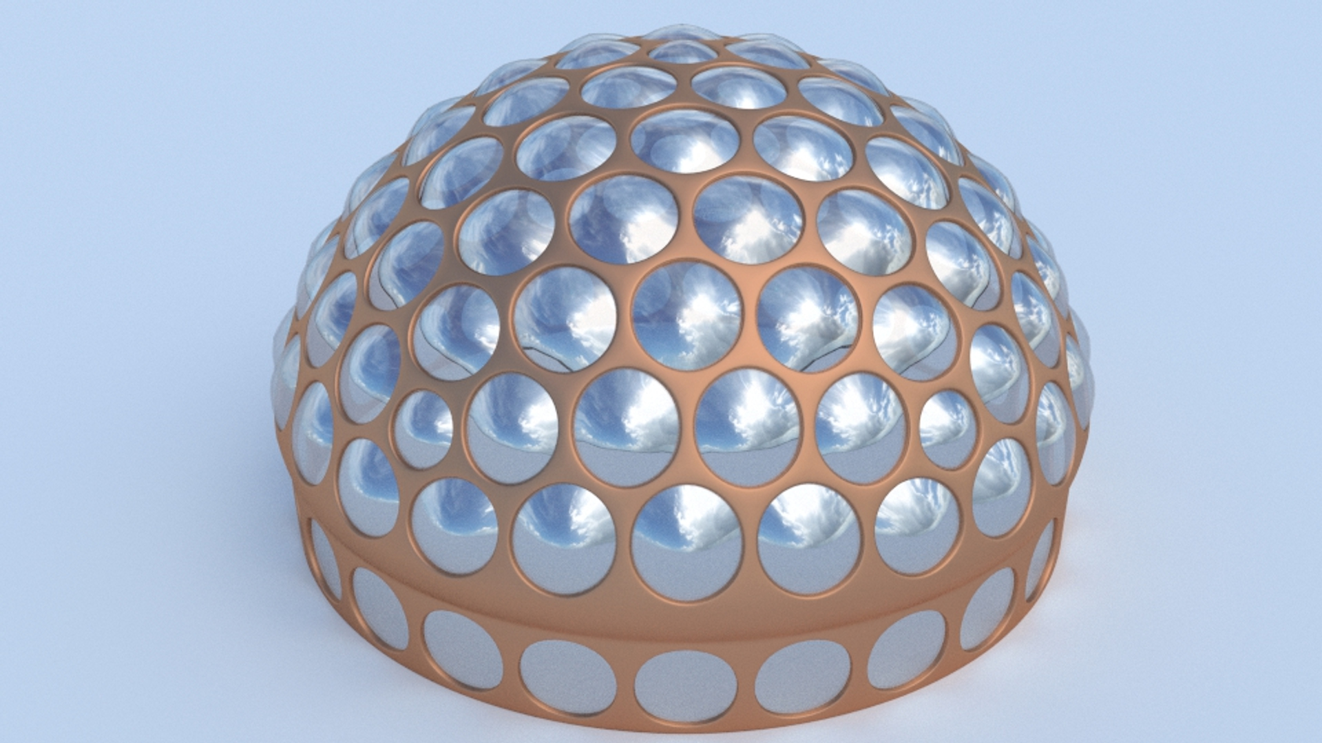 3d glass dome model
