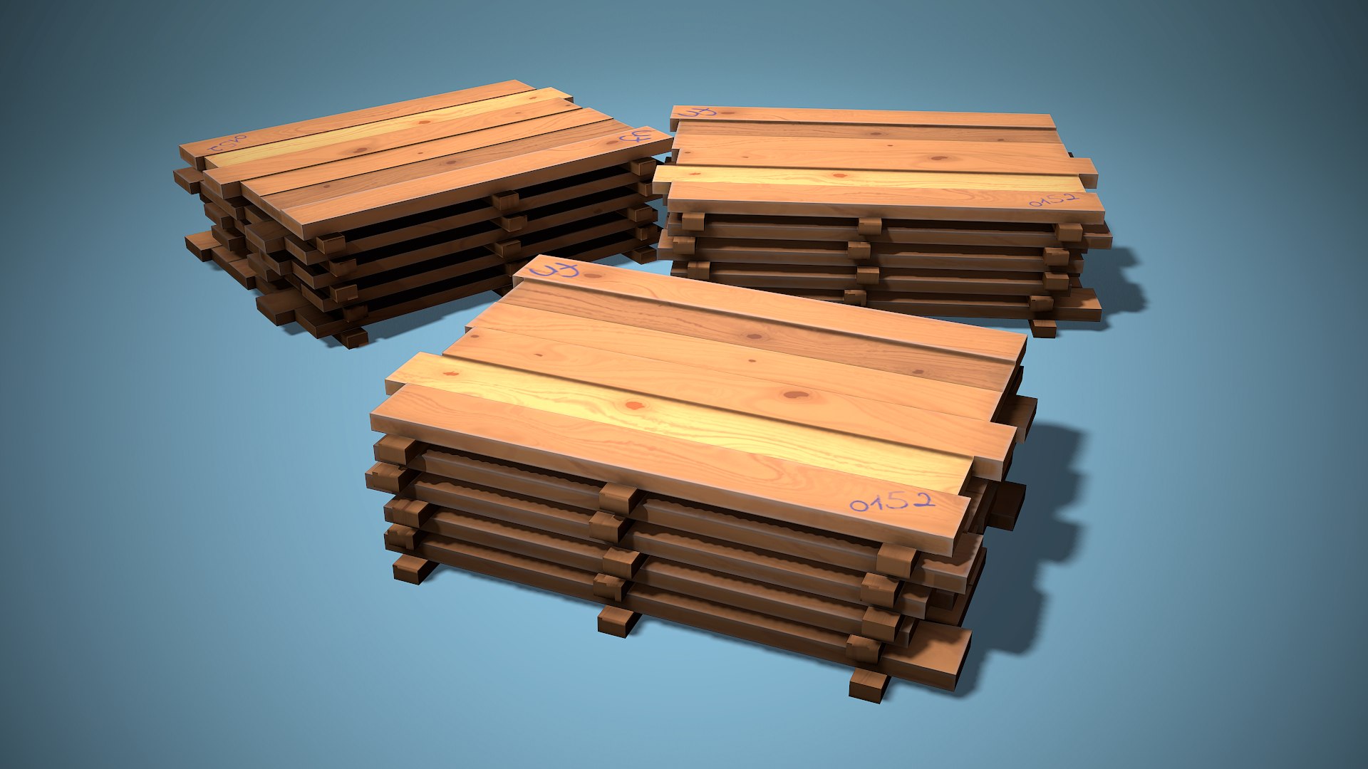 Stylized Planks Stack Ready 3D Model - TurboSquid 1435907