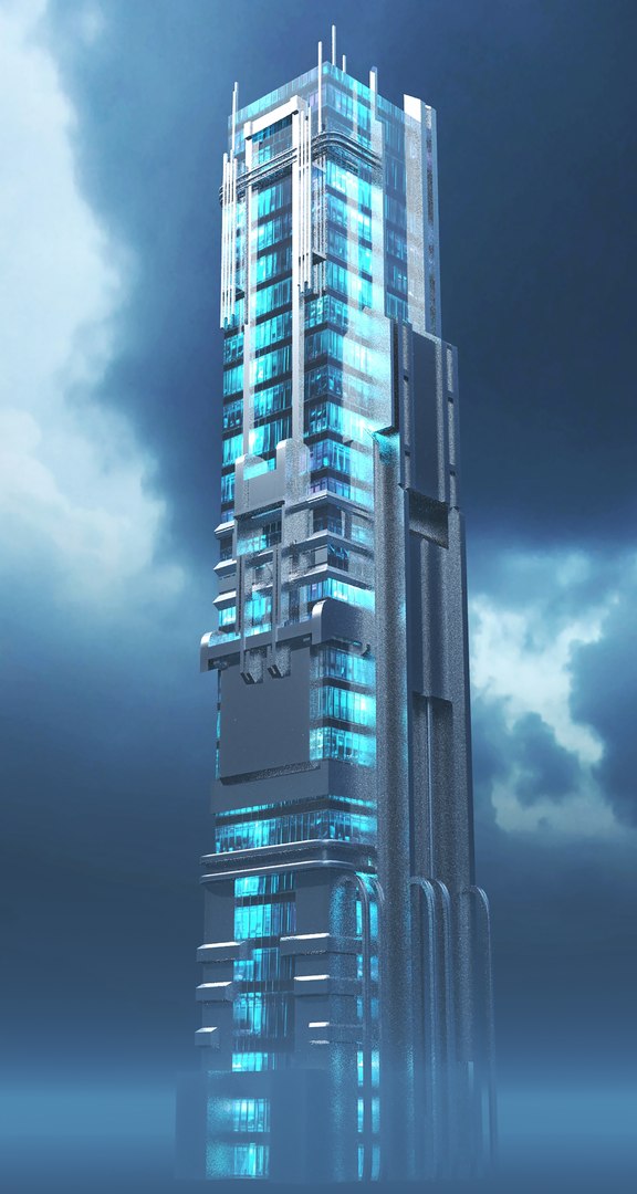 3D Futuristic Buildings - TurboSquid 2063765