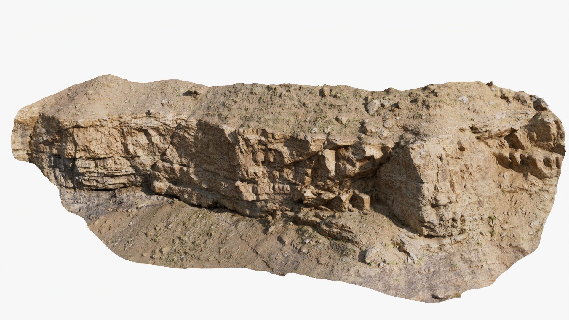 3D Sharp Cliff Scanned - TurboSquid 2370221