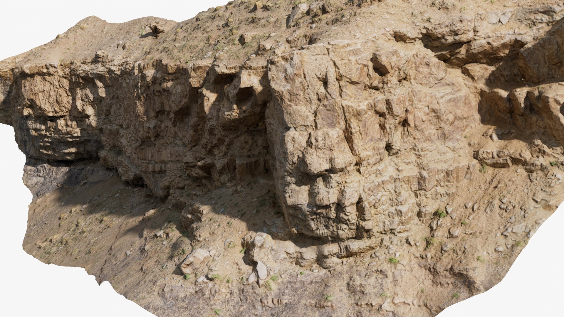 3D Sharp Cliff Scanned - TurboSquid 2370221