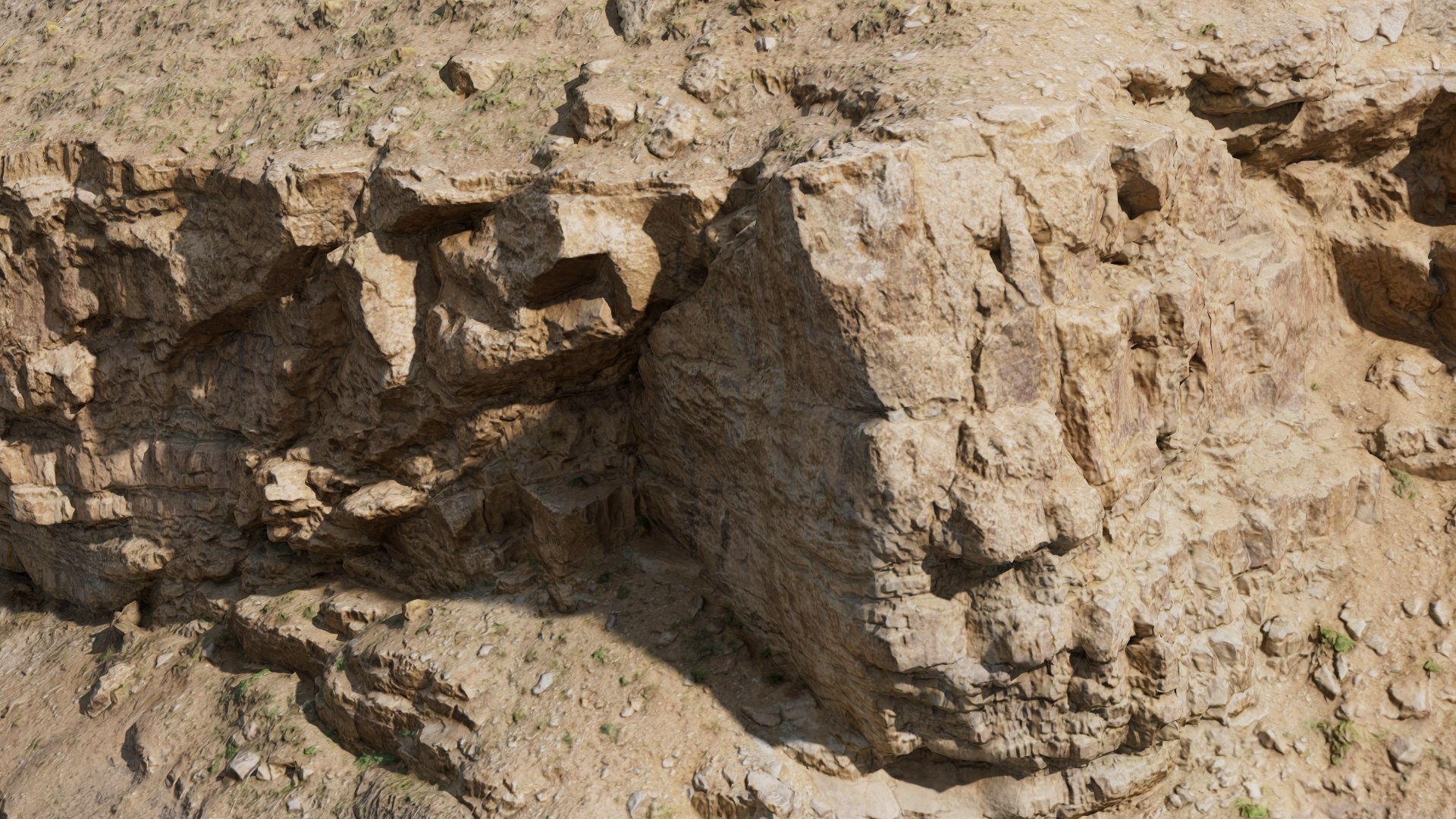 3D Sharp Cliff Scanned - TurboSquid 2370221