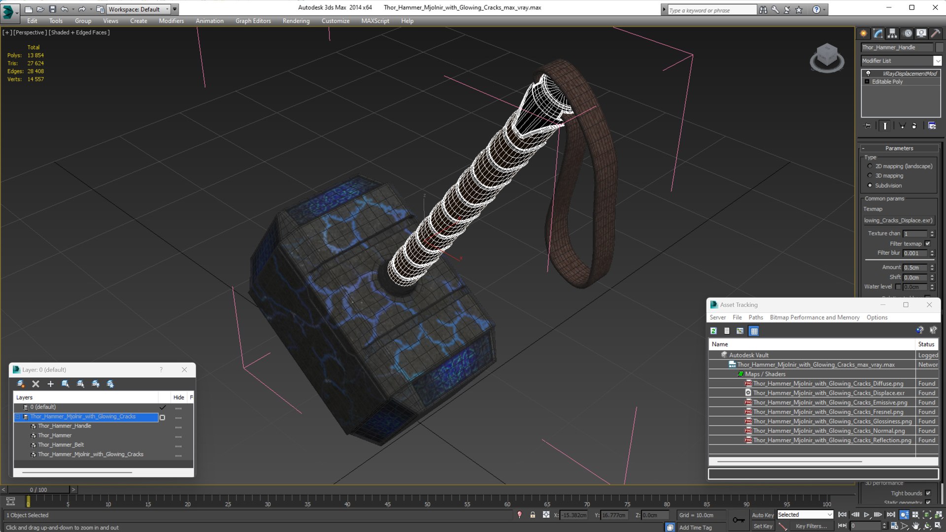 3D Thor Hammer Mjolnir With Glowing Cracks - TurboSquid 2137660