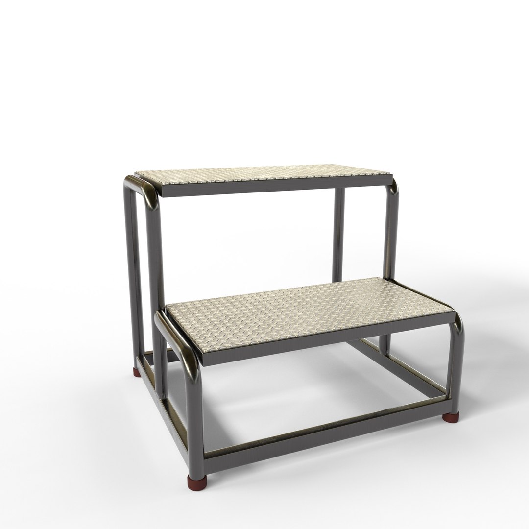 Industrial Platform Ladder Climb Stool 3D - TurboSquid 2241004