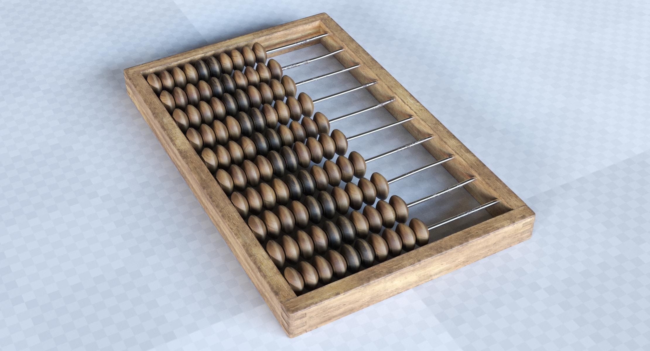 3D wooden abacus - TurboSquid 1332904