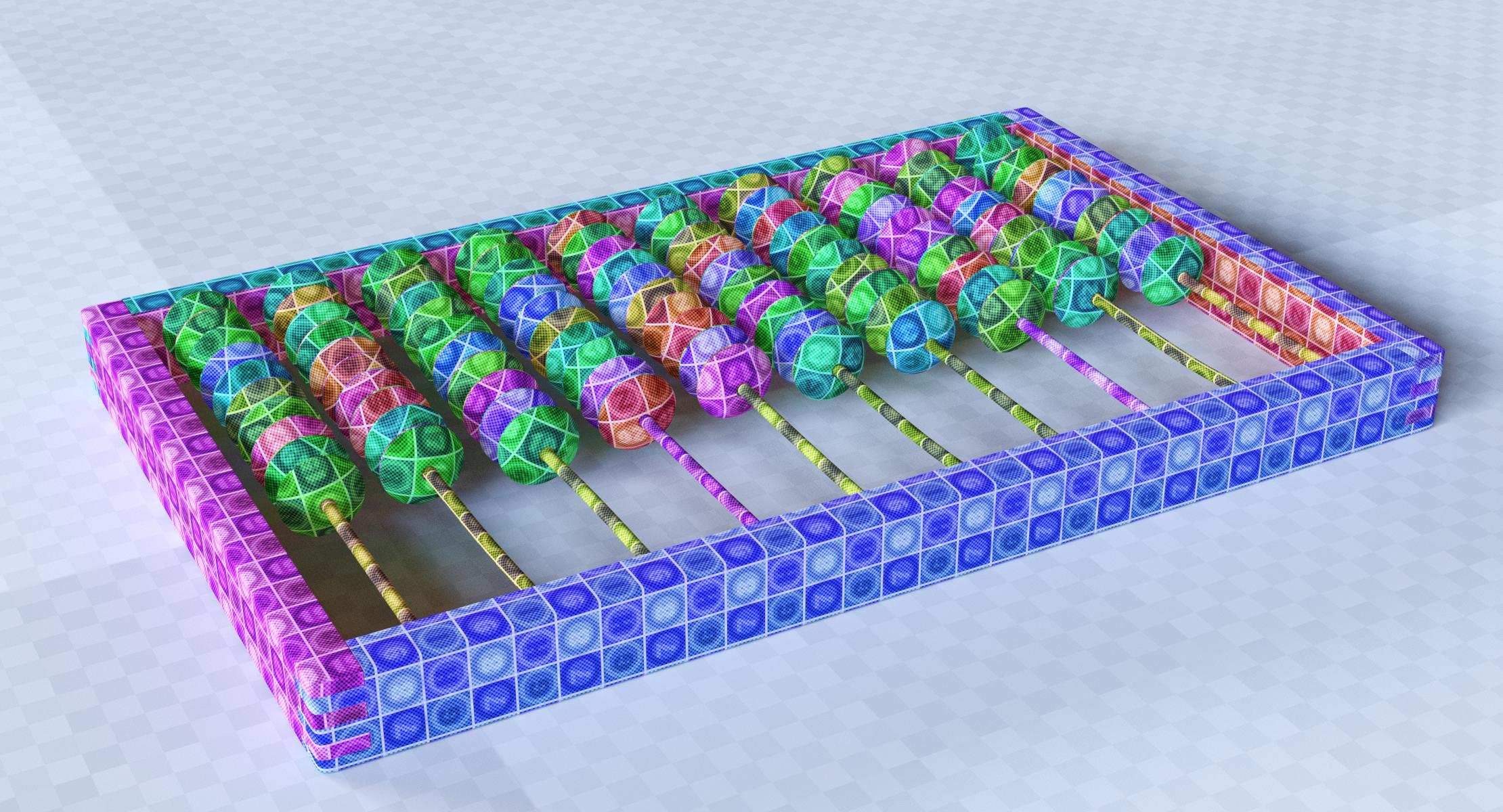 3D wooden abacus - TurboSquid 1332904