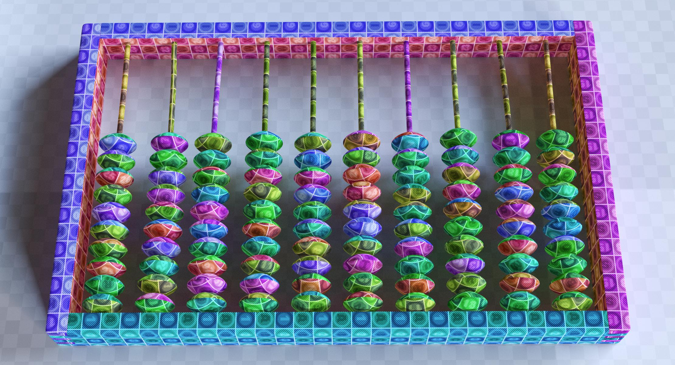 3D wooden abacus - TurboSquid 1332904