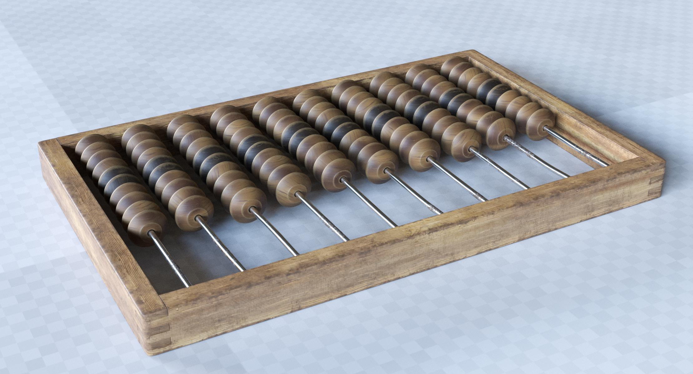 3D wooden abacus - TurboSquid 1332904